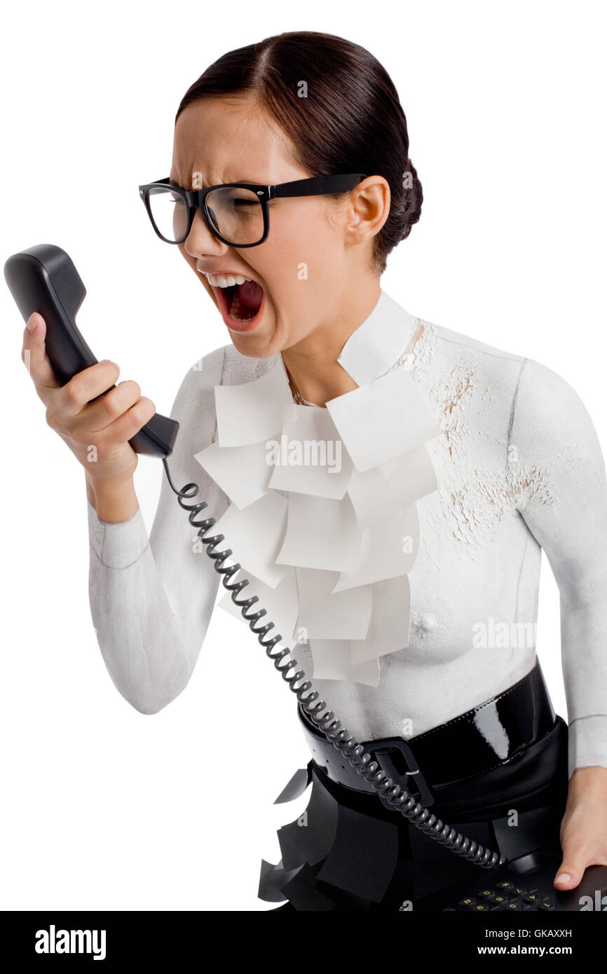 woman conversation telephone Stock Photo - Alamy
