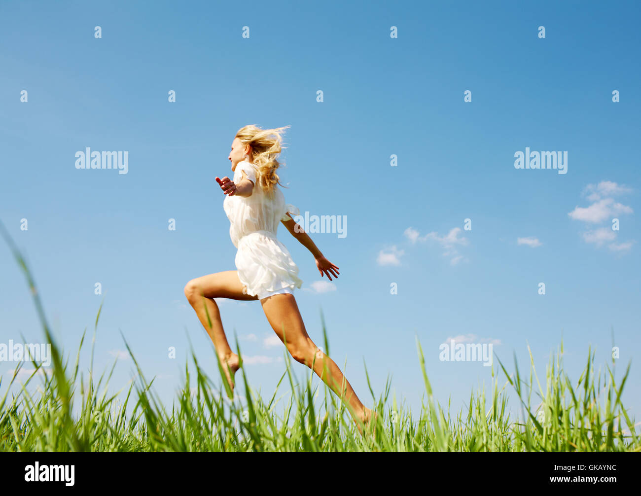 woman blue humans Stock Photo - Alamy