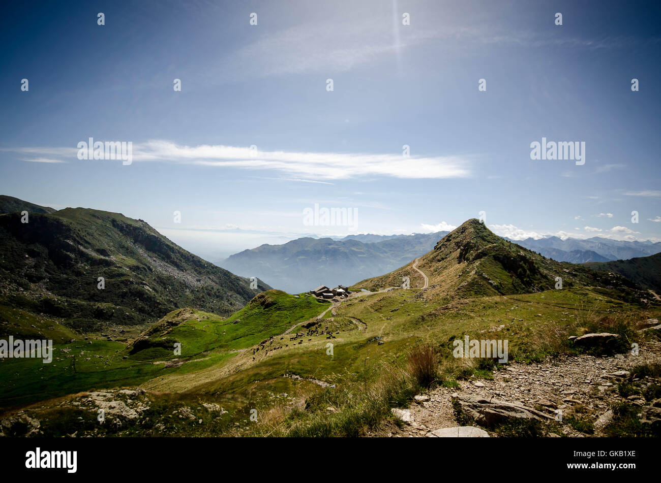 Picture taken during a trekking in the Italian Alps. Typical landscape ...