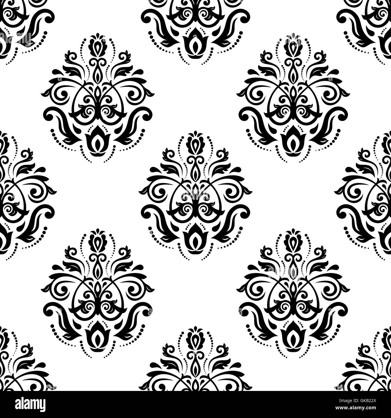 Seamless Damask Vector Background Stock Vector Image & Art - Alamy
