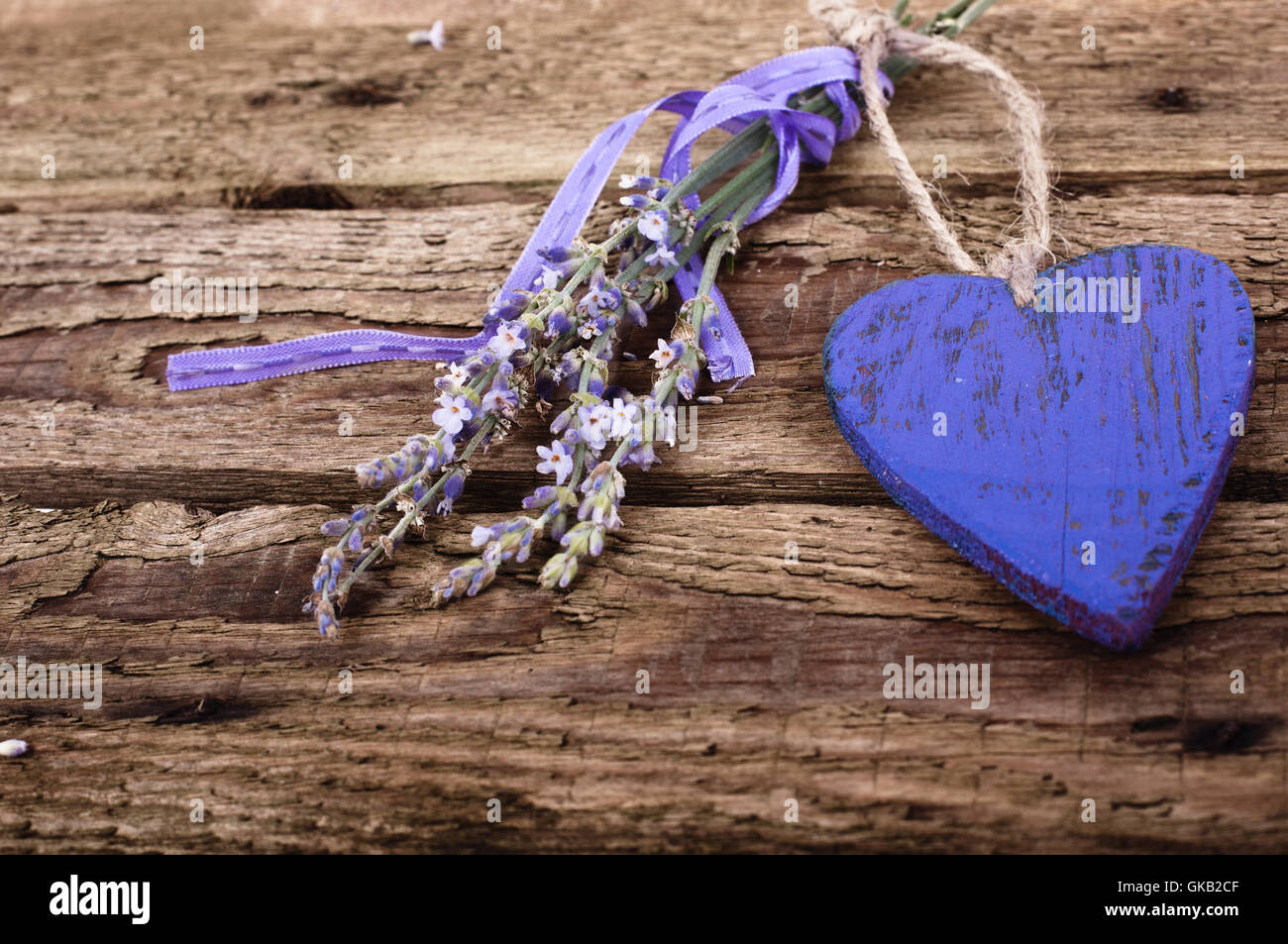 lavender with heart Stock Photo - Alamy