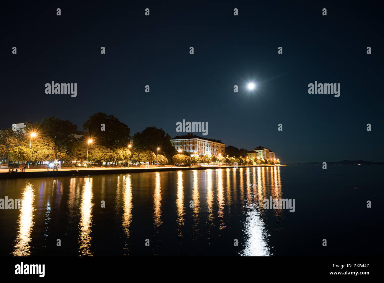 night view of the old city Zadar Stock Photo - Alamy