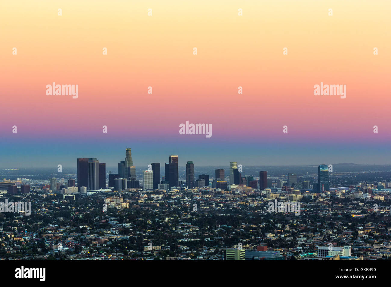 city town sunset Stock Photo - Alamy