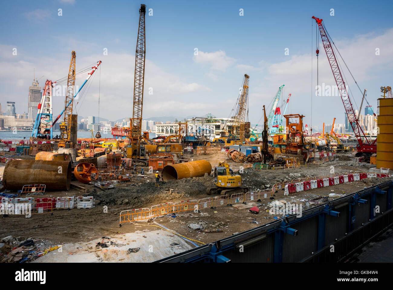 Reclamation operations, Hong Kong Stock Photo - Alamy
