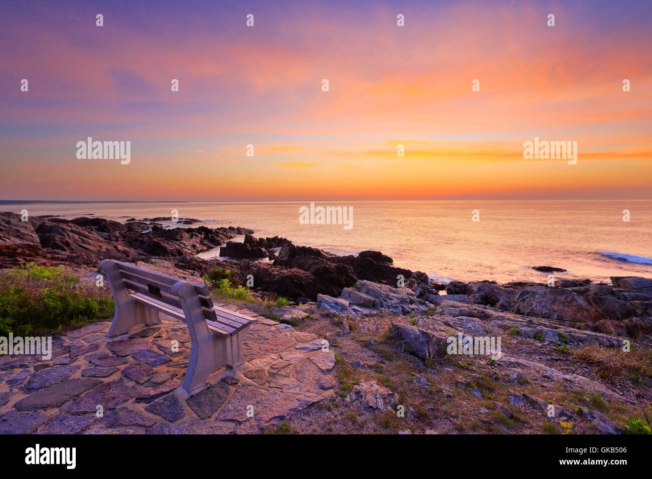Sunrise, Marginal Way, Ogunquit, Maine, USA Stock Photo - Alamy