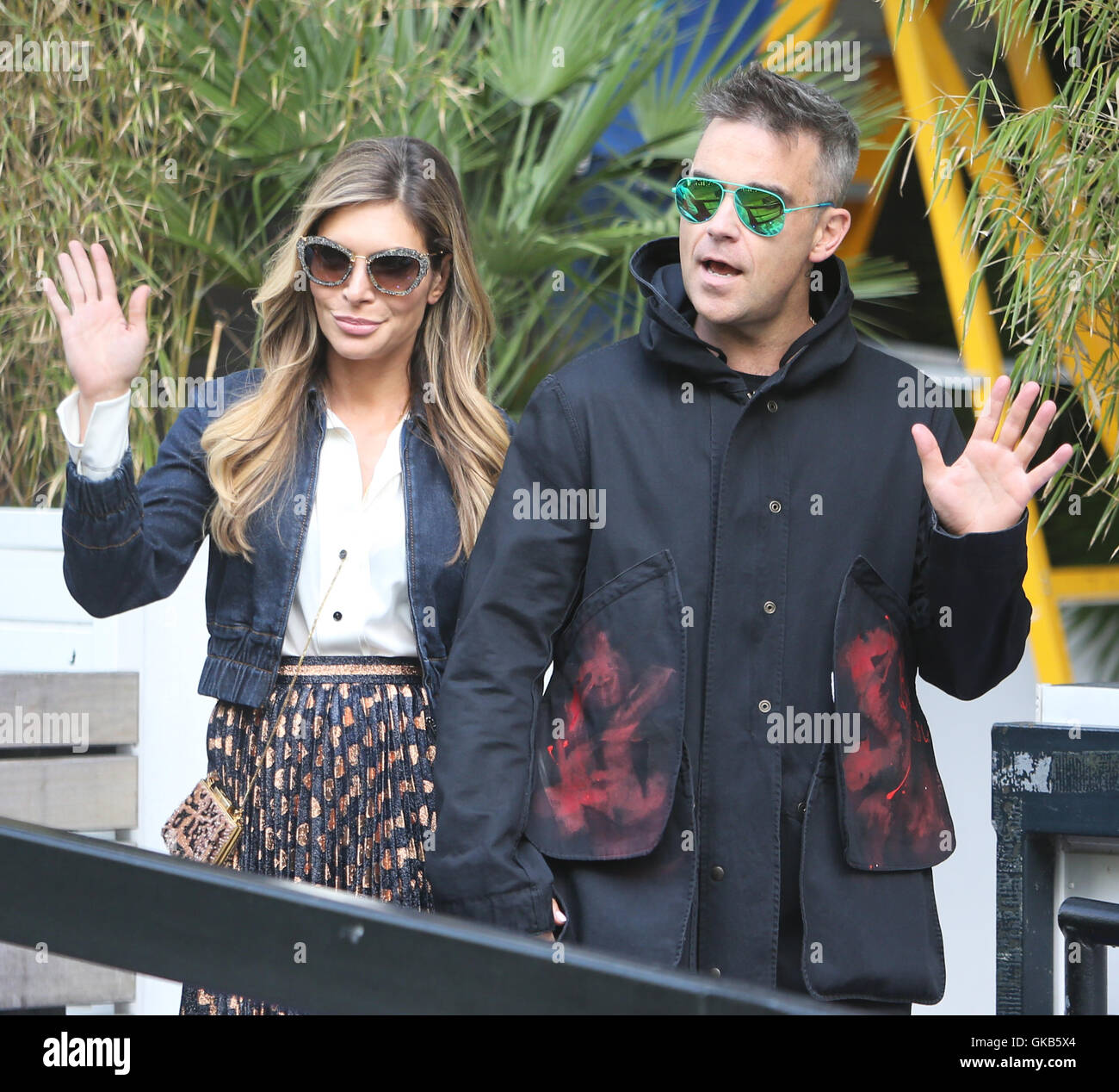 Robbie Williams and Ayda Field outside ITV Studios Featuring: Robbie ...