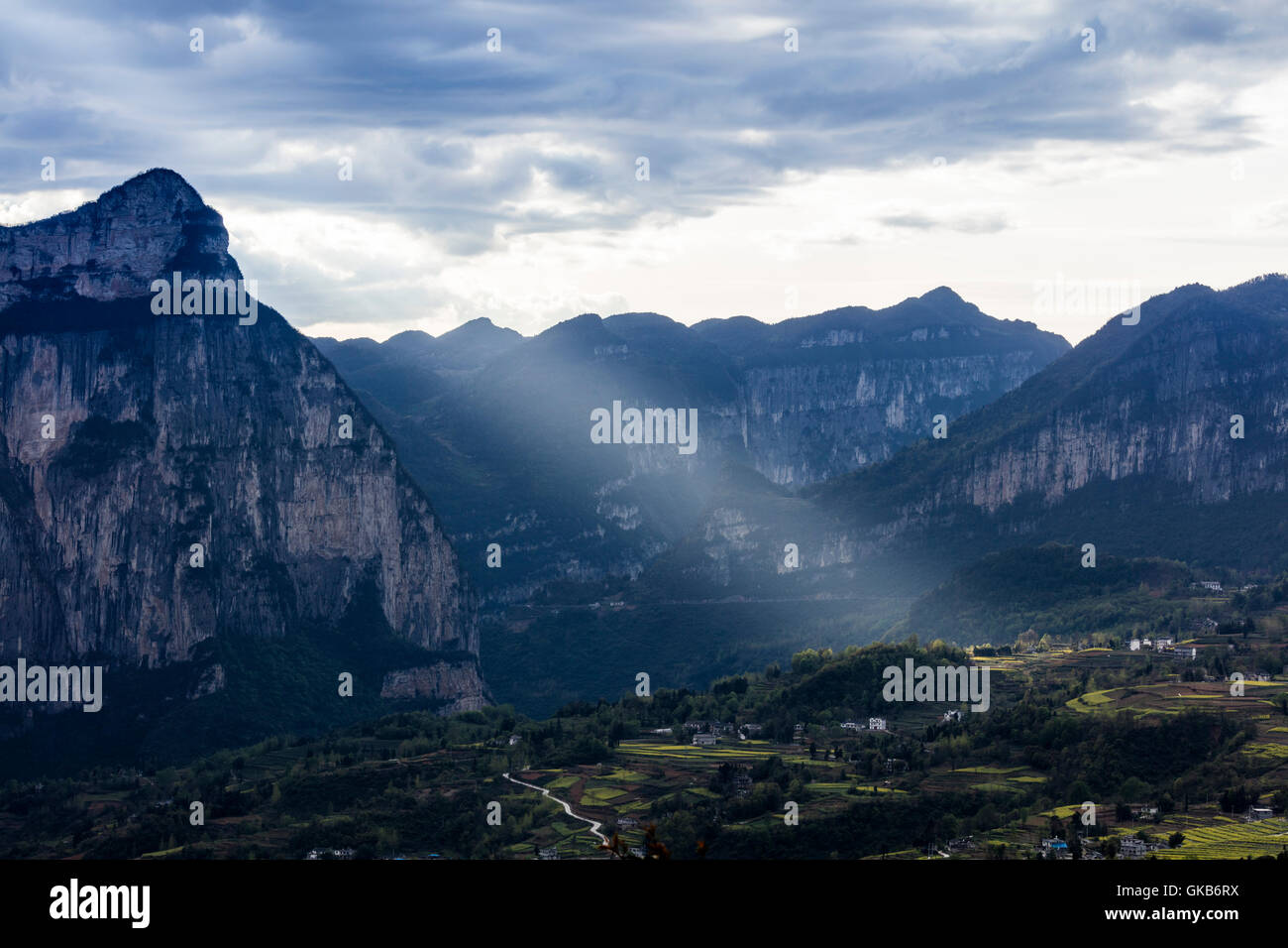 Enshi landscape China Stock Photo - Alamy