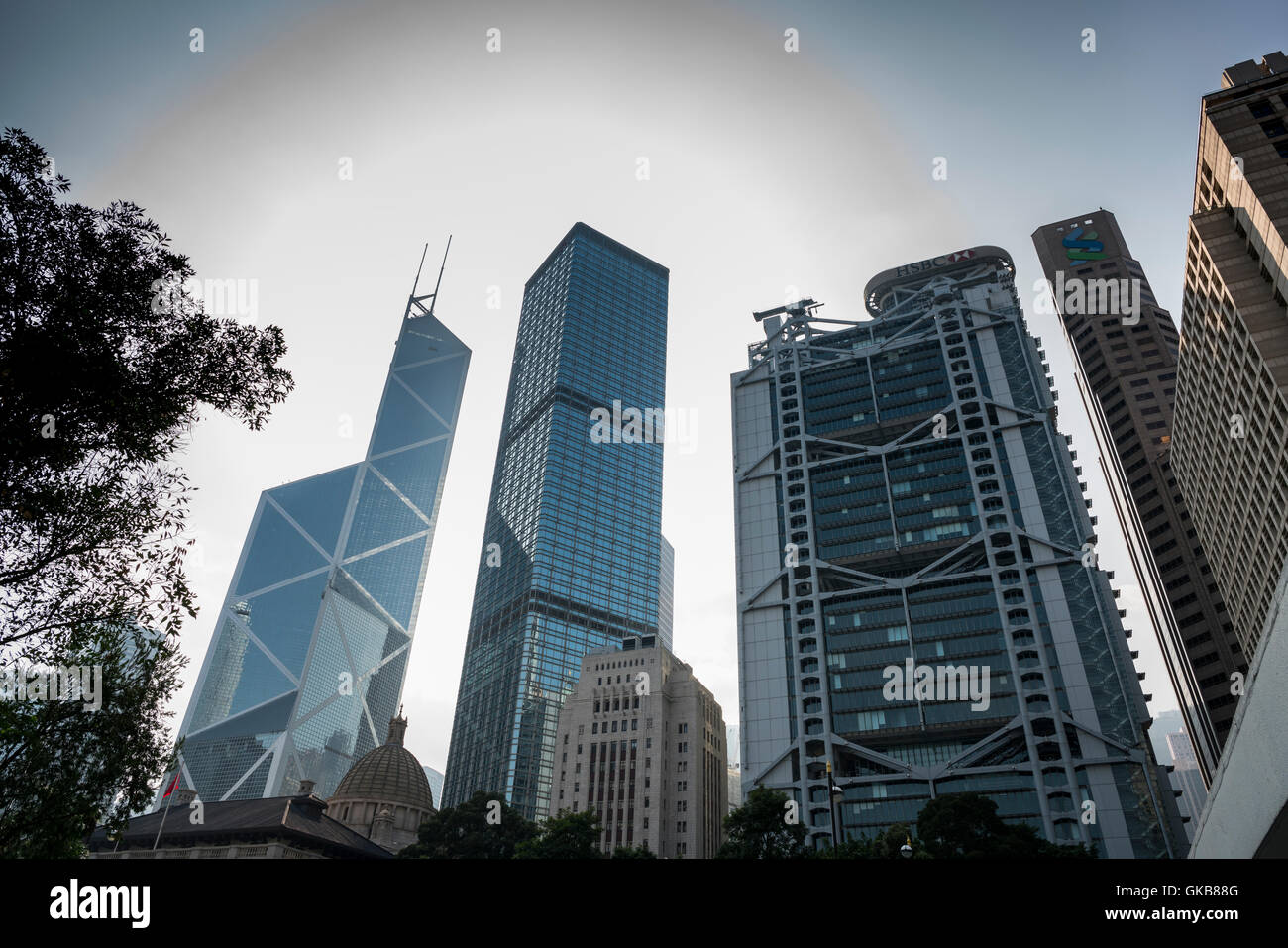 Hong kong wide angle city high rise building night view hi-res stock photography and images - Alamy