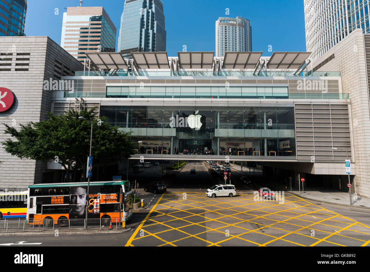 Hong kong wide angle city high rise building night view hi-res stock photography and images - Alamy