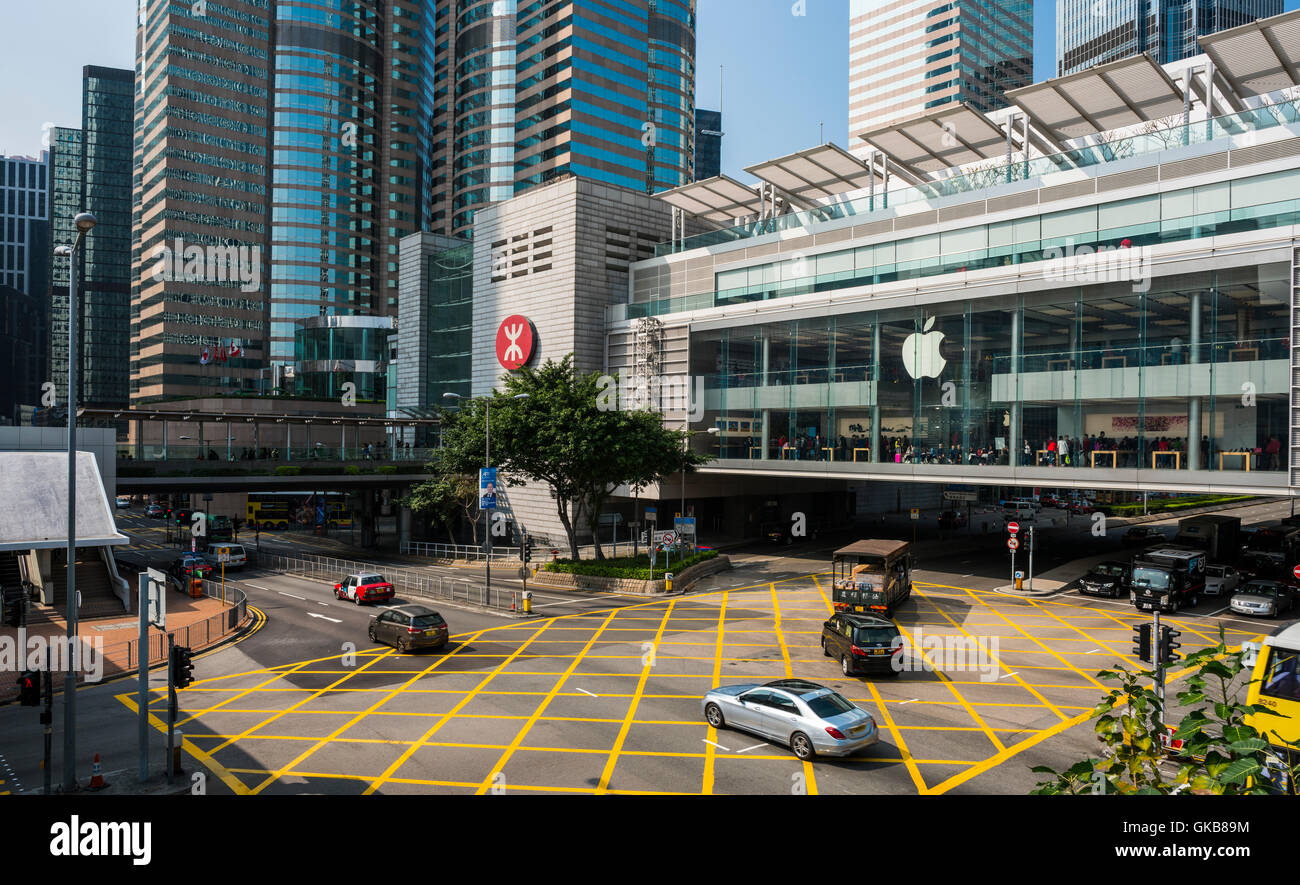 Hong kong wide angle city high rise building night view hi-res stock photography and images - Alamy