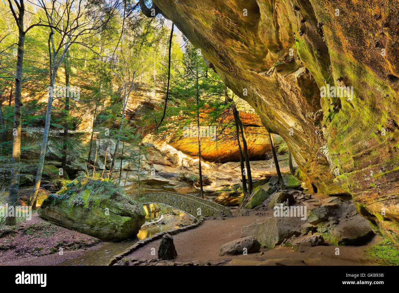 Cave, Old Mans Cave, Hocking Hills State Park, Logan, Ohio, USA Stock Photo - Alamy