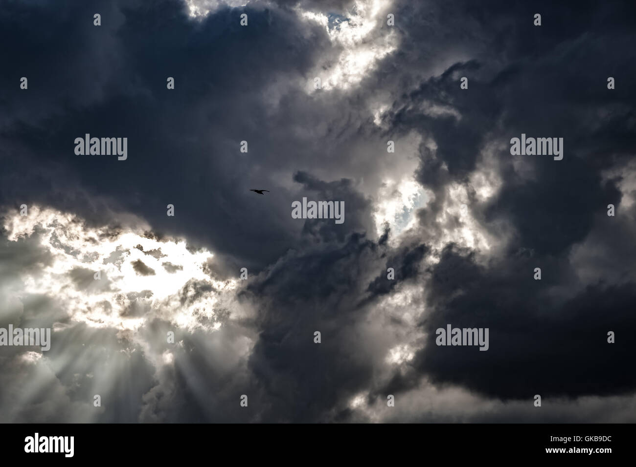 Background of dark clouds before a storm Stock Photo - Alamy