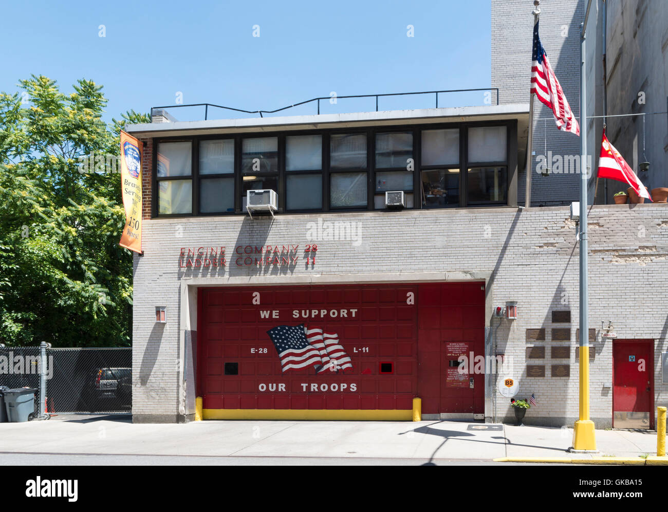 View of exterior of FDNY Firehouse of Engine Company 28 / Ladder ...