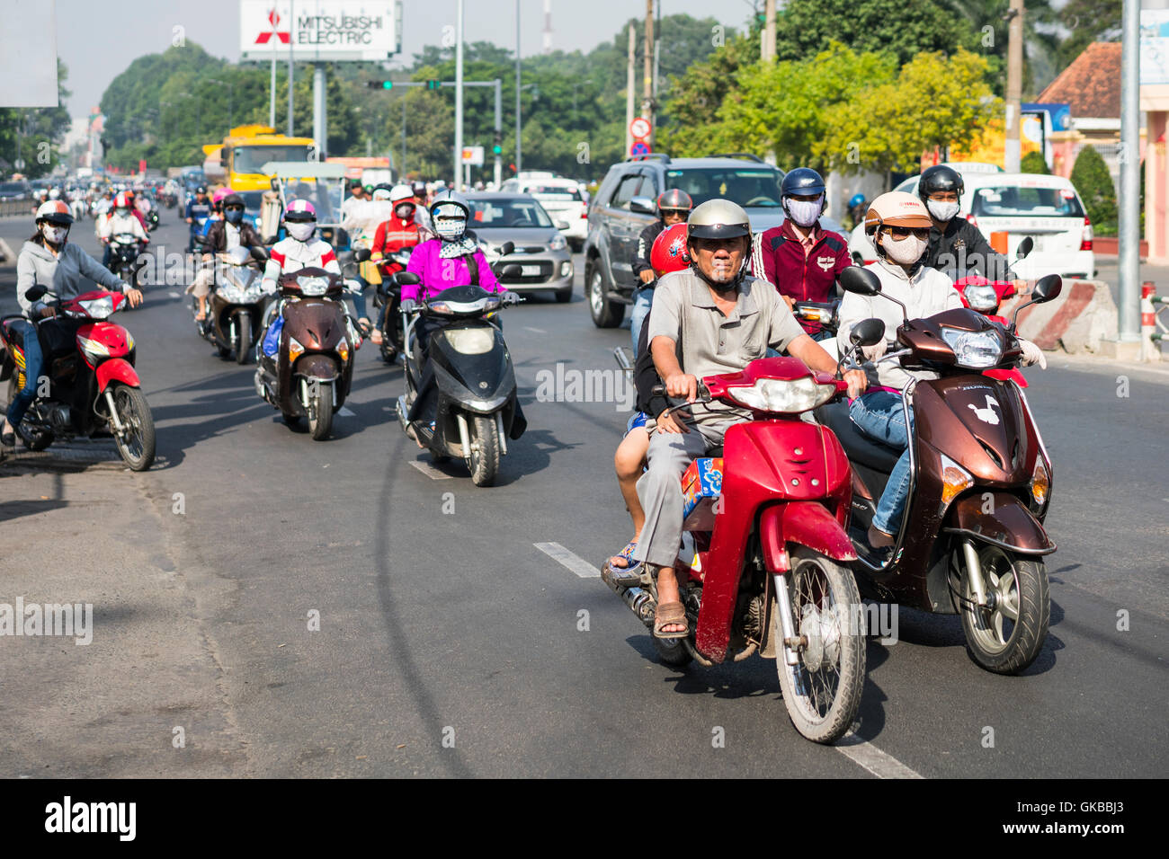 HO CHI MINH CITY, Vietnam: traffic jams and congestion helmet dray and ...