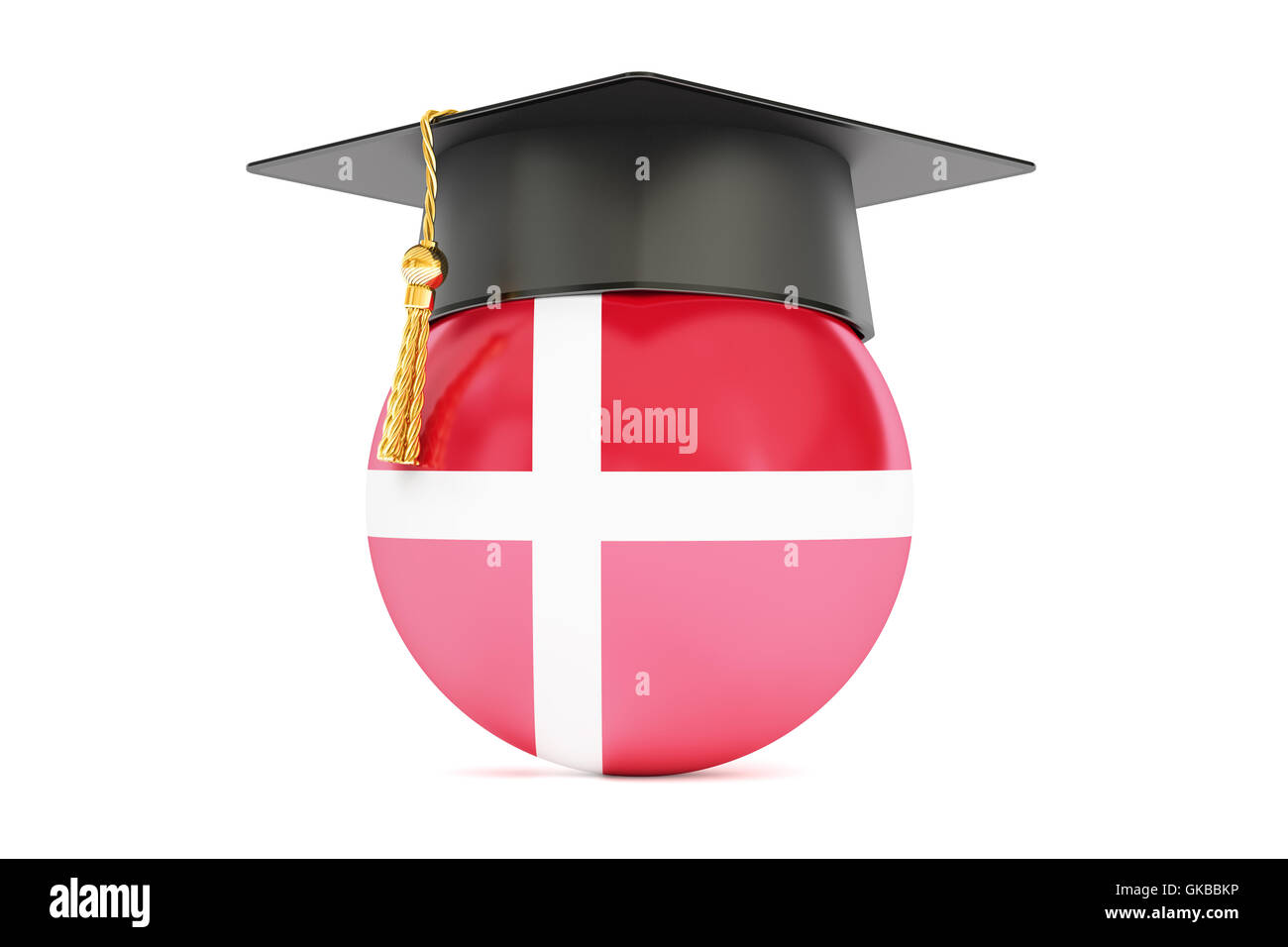 education and study in Denmark concept, 3D rendering isolated on white ...
