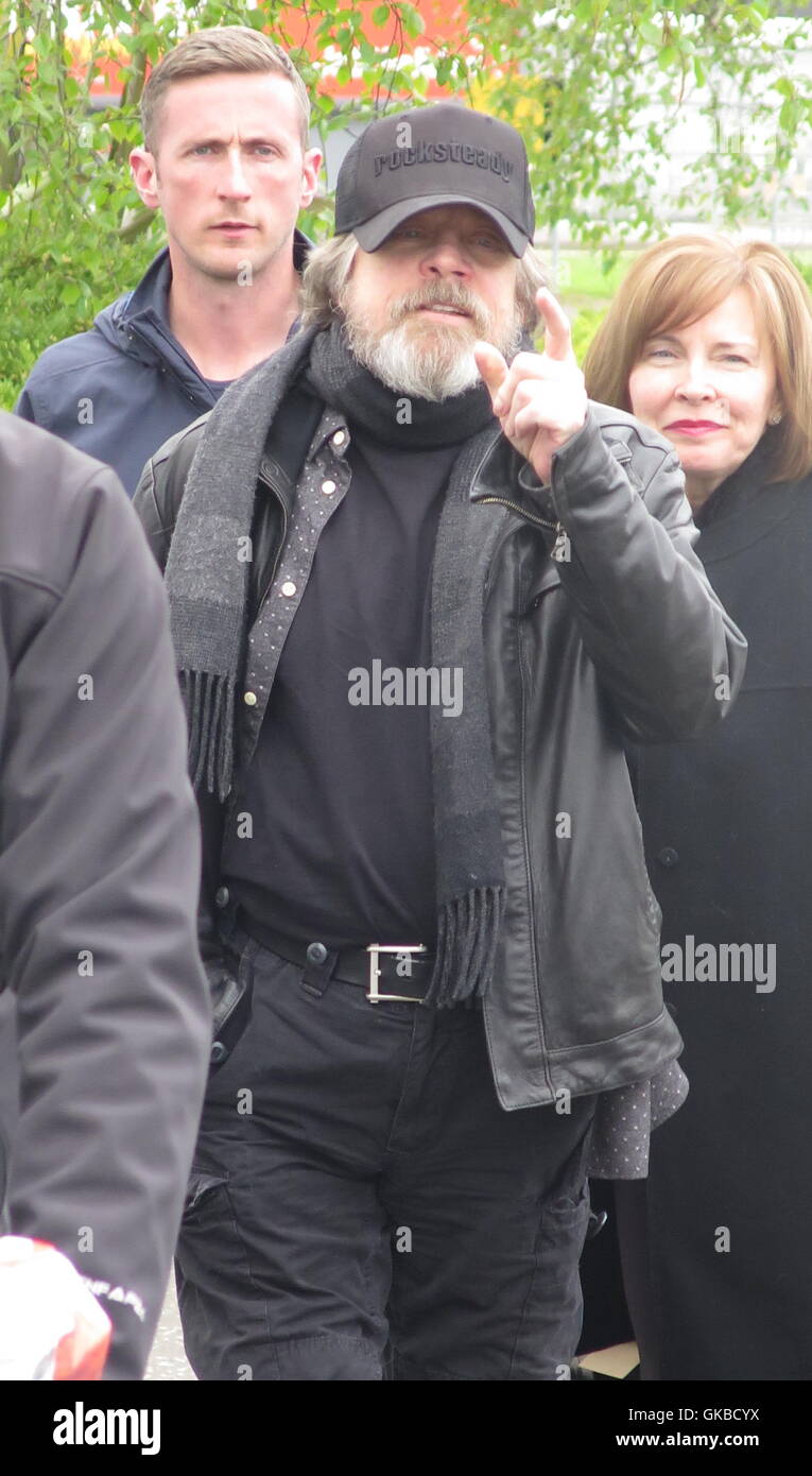 Mark Hamill arrives at Belfast International Airport after filming the ...