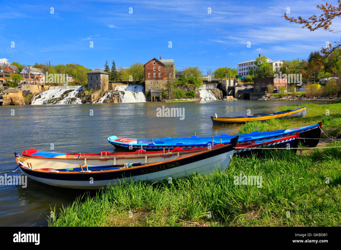 Vergennes Falls (the falls of Otter Creek), Vergennes, Vermont, USA ...