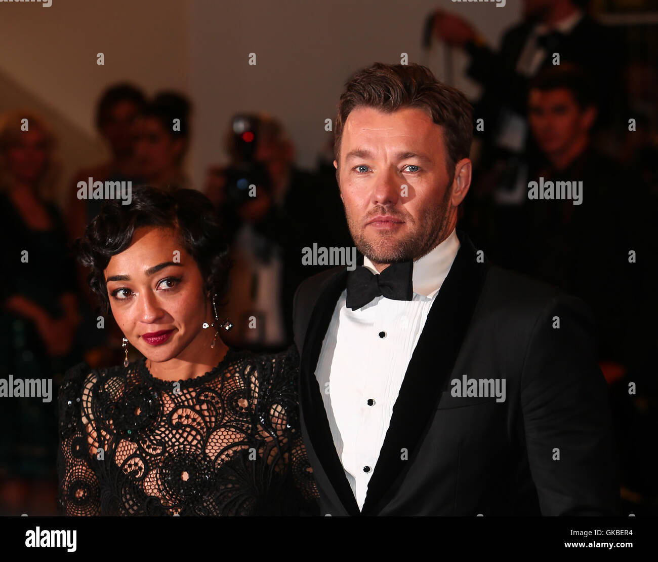The cast and director of "Loving" leave the Palais de Festivals after ...