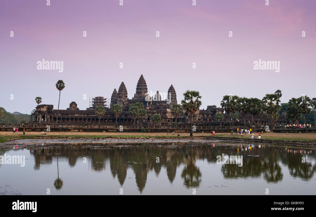 Water View of Angkor Wat Stock Photo - Alamy