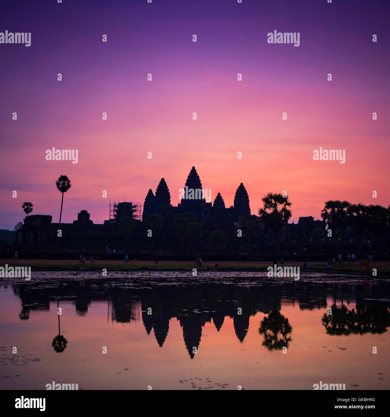 Water View of Angkor Wat Stock Photo - Alamy