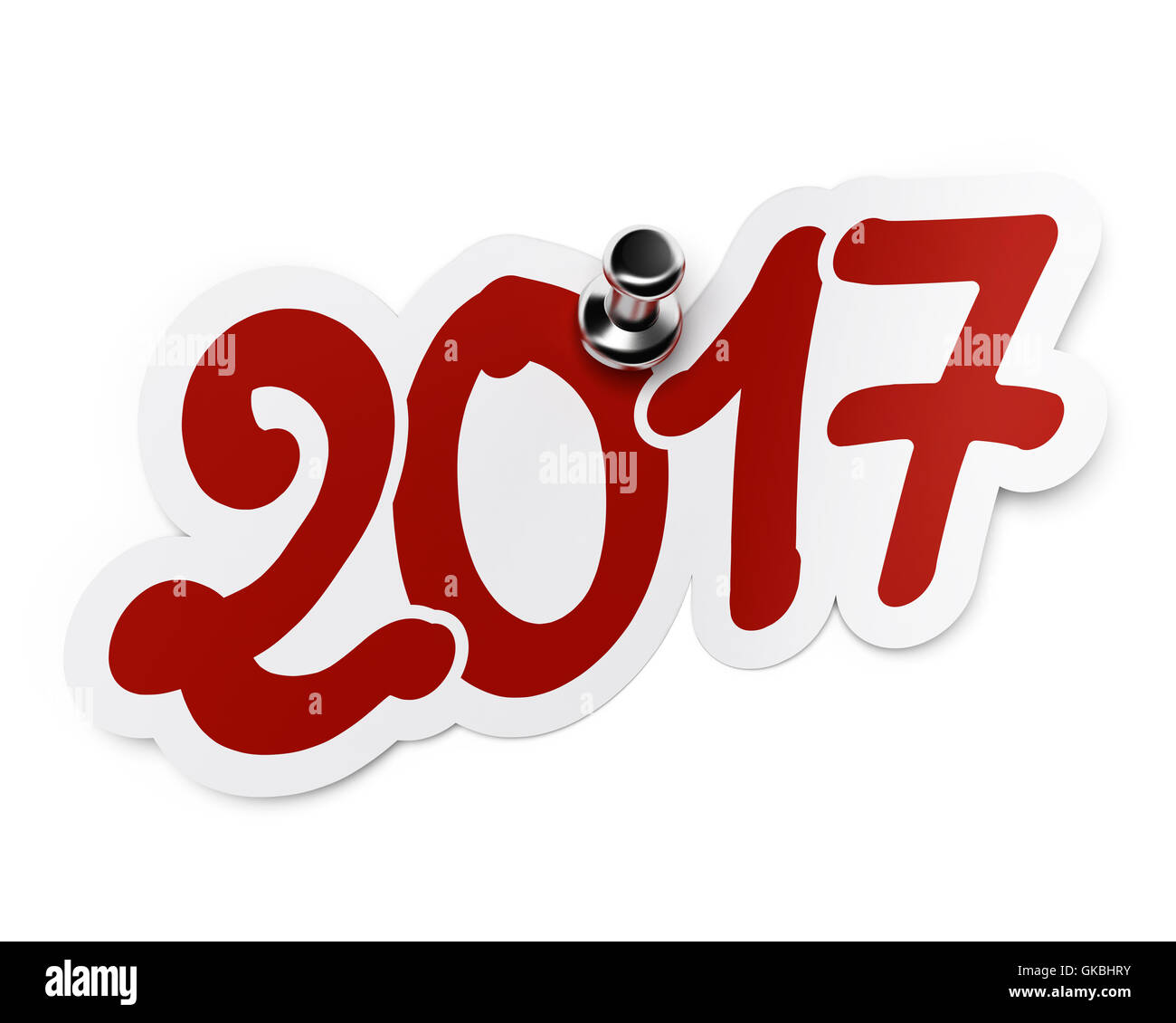 New year 2017 three Cut Out Stock Images & Pictures - Alamy