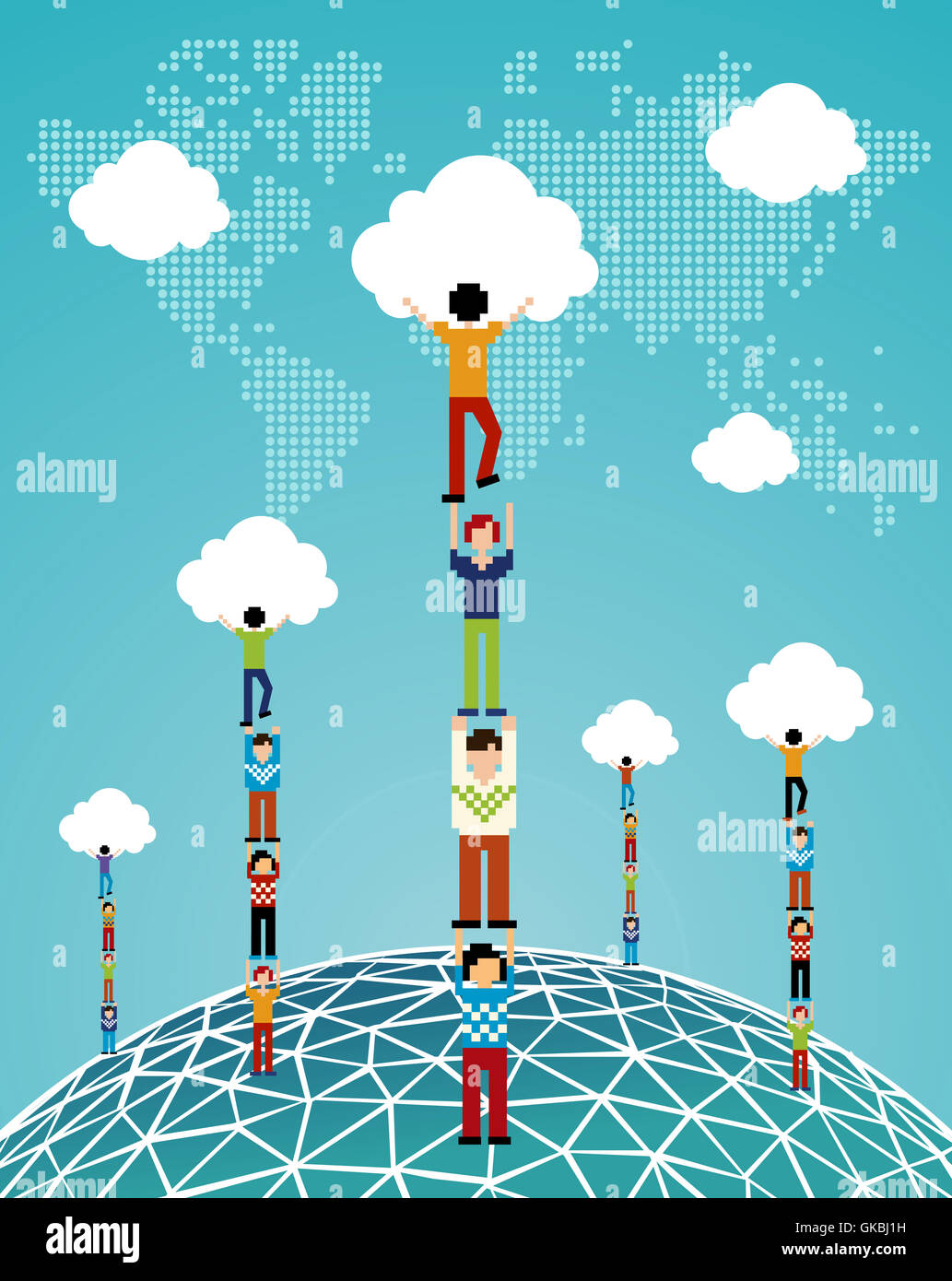 Human stairs hi-res stock photography and images - Alamy