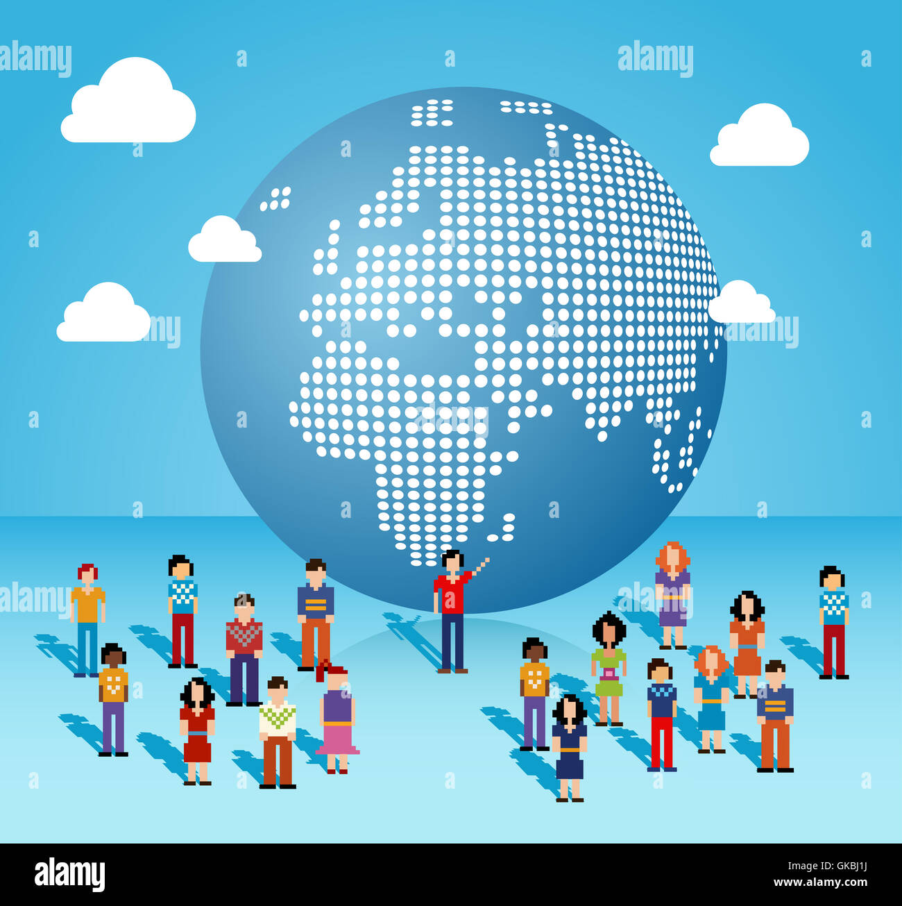 blue humans human beings Stock Photo - Alamy