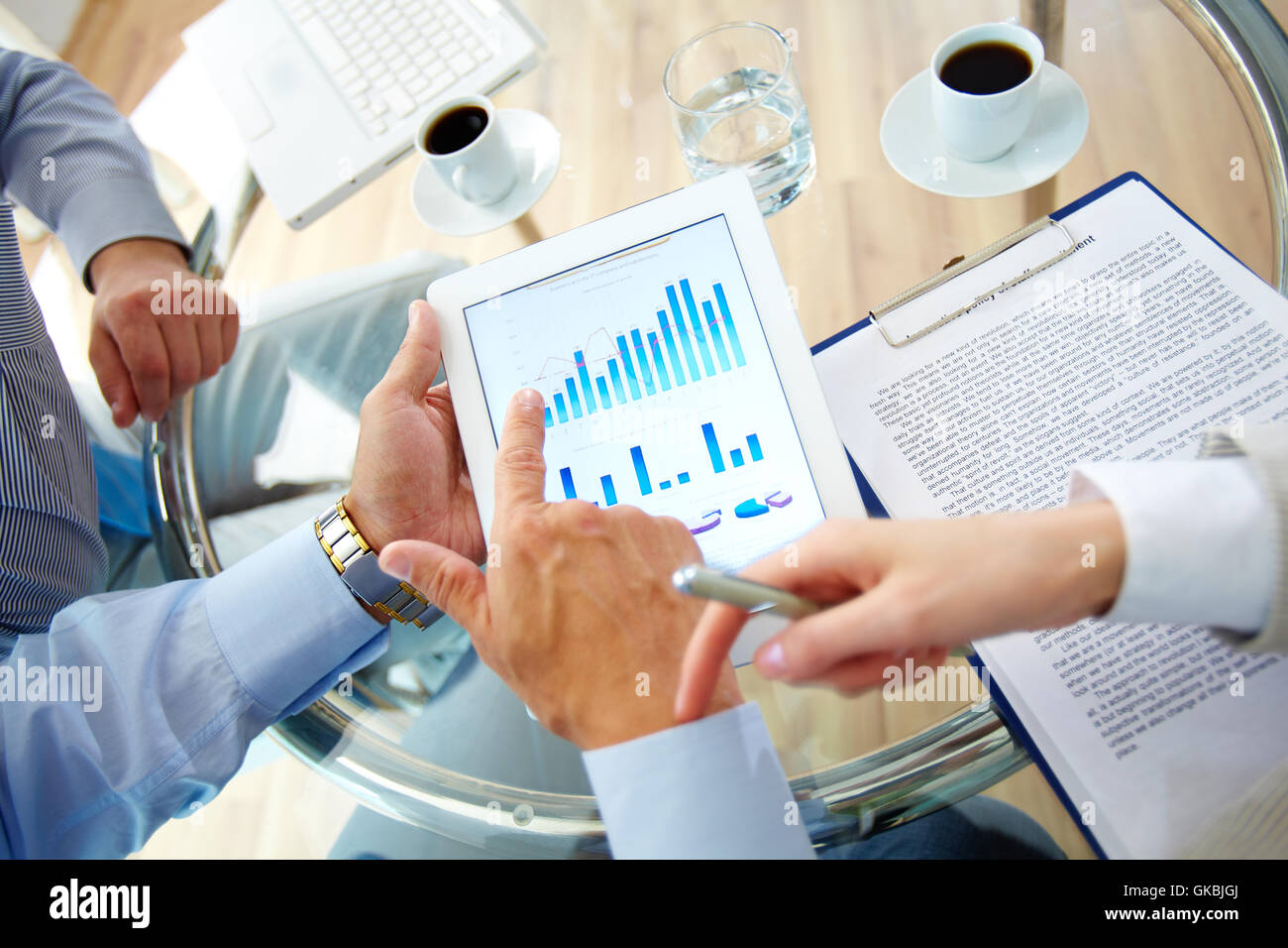 office discussion PC Stock Photo - Alamy