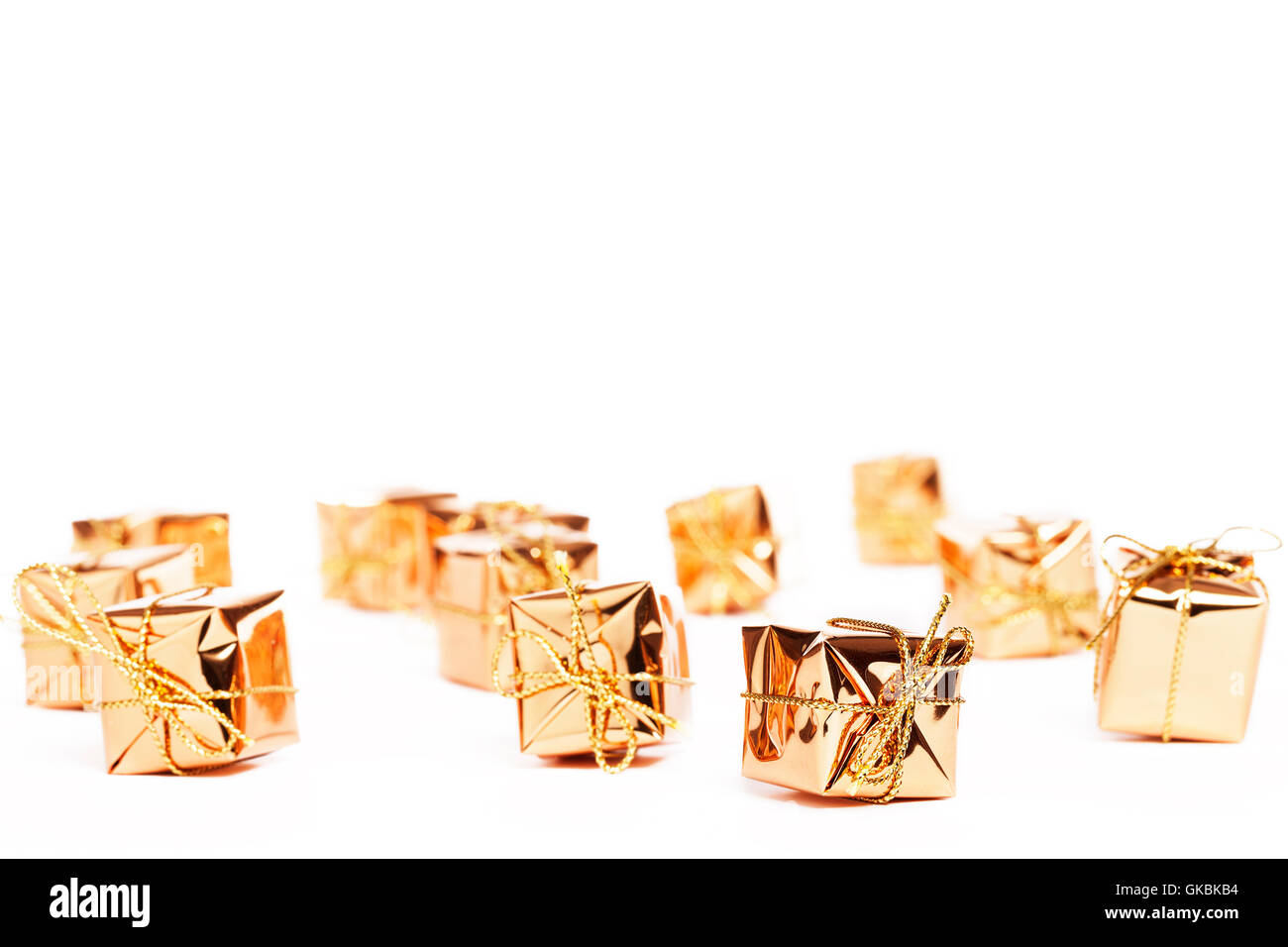 Luxury christmas present golden hi-res stock photography and images - Alamy