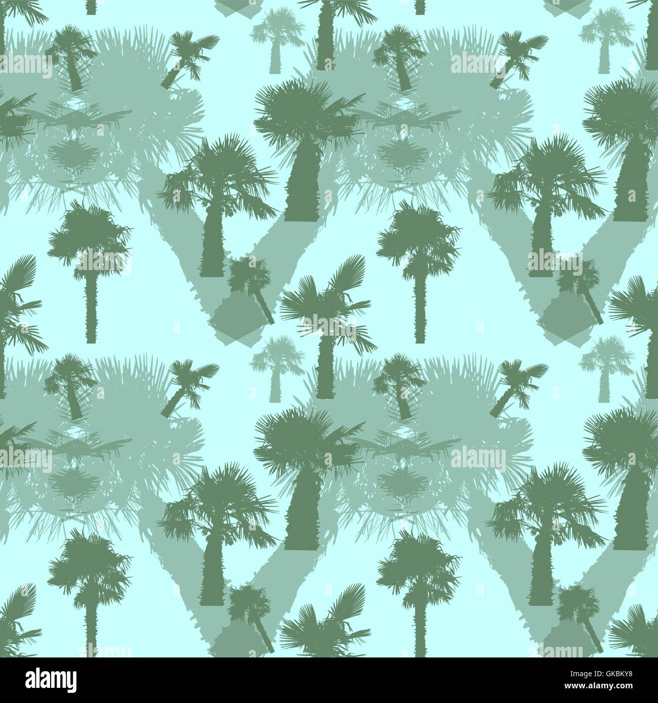 Palm Tree Seamless Pattern Vector Illustration Stock Vector Image & Art ...