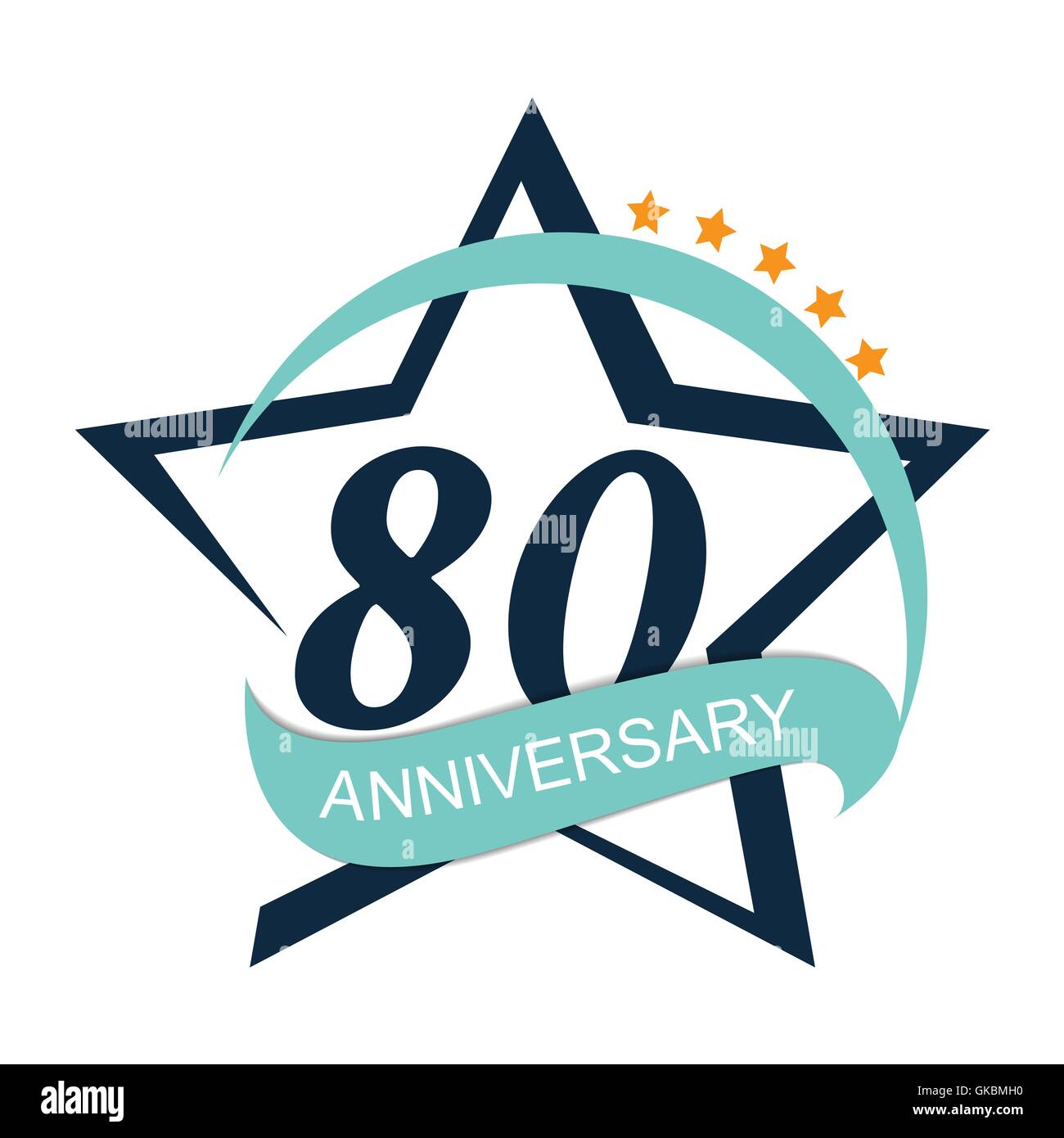 Template Logo 80 Anniversary Vector Illustration Stock Vector Image ...