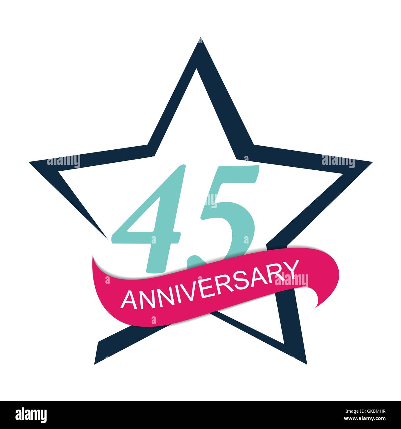 Template Logo 45 Anniversary Vector Illustration Stock Vector Image ...