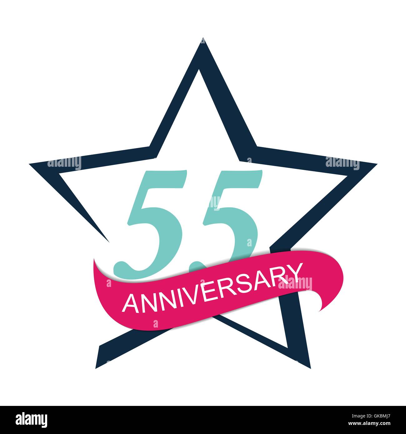 Template Logo 55 Anniversary Vector Illustration Stock Vector Image ...