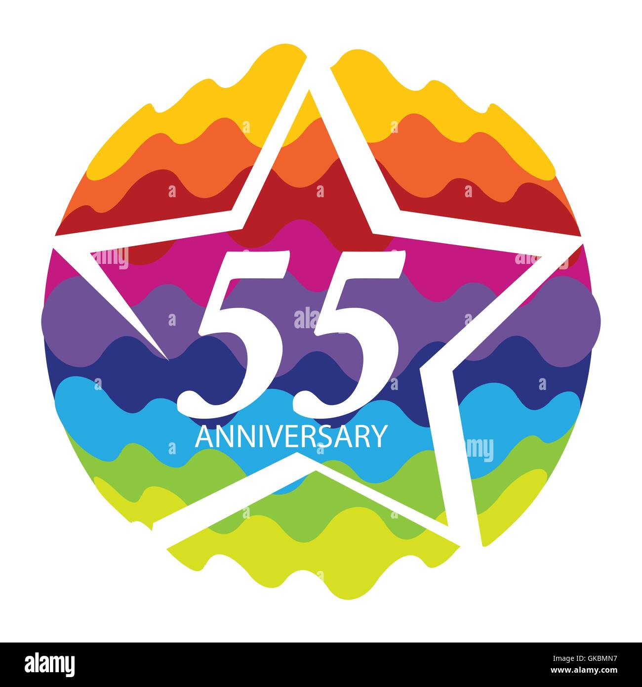 Template logo 55 anniversary vector hi-res stock photography and images ...