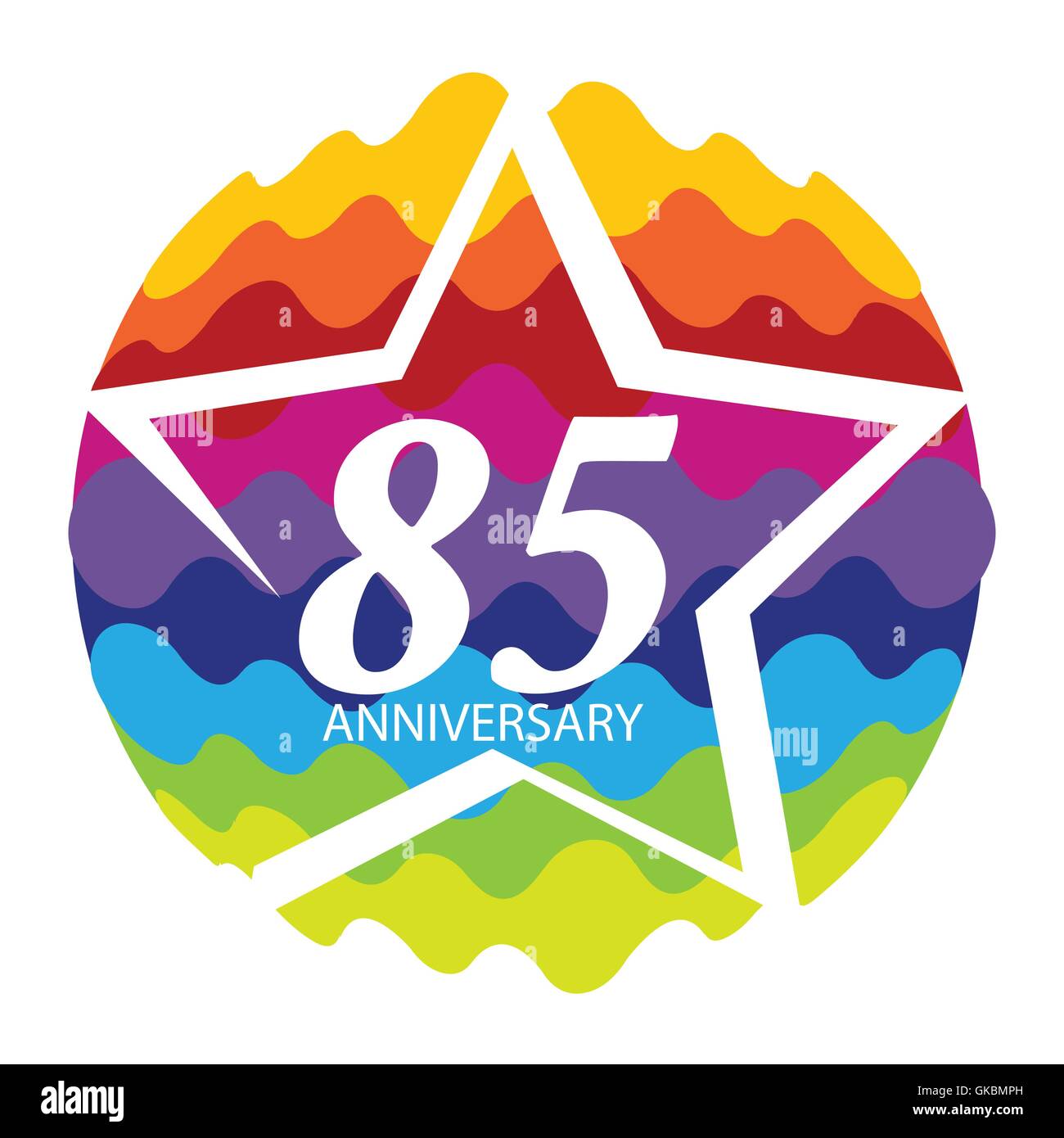Template Logo 85 Anniversary Vector Illustration Stock Vector Image ...