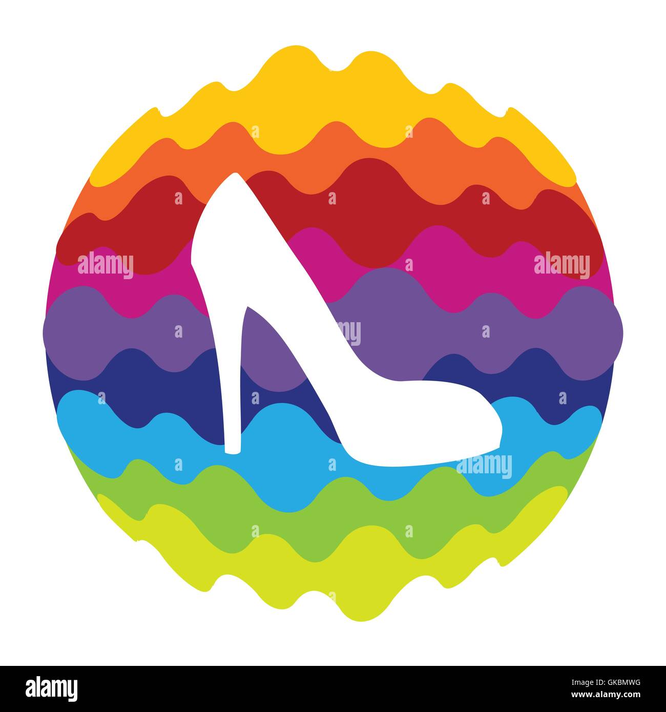 Rainbow shoes Stock Vector Images - Alamy