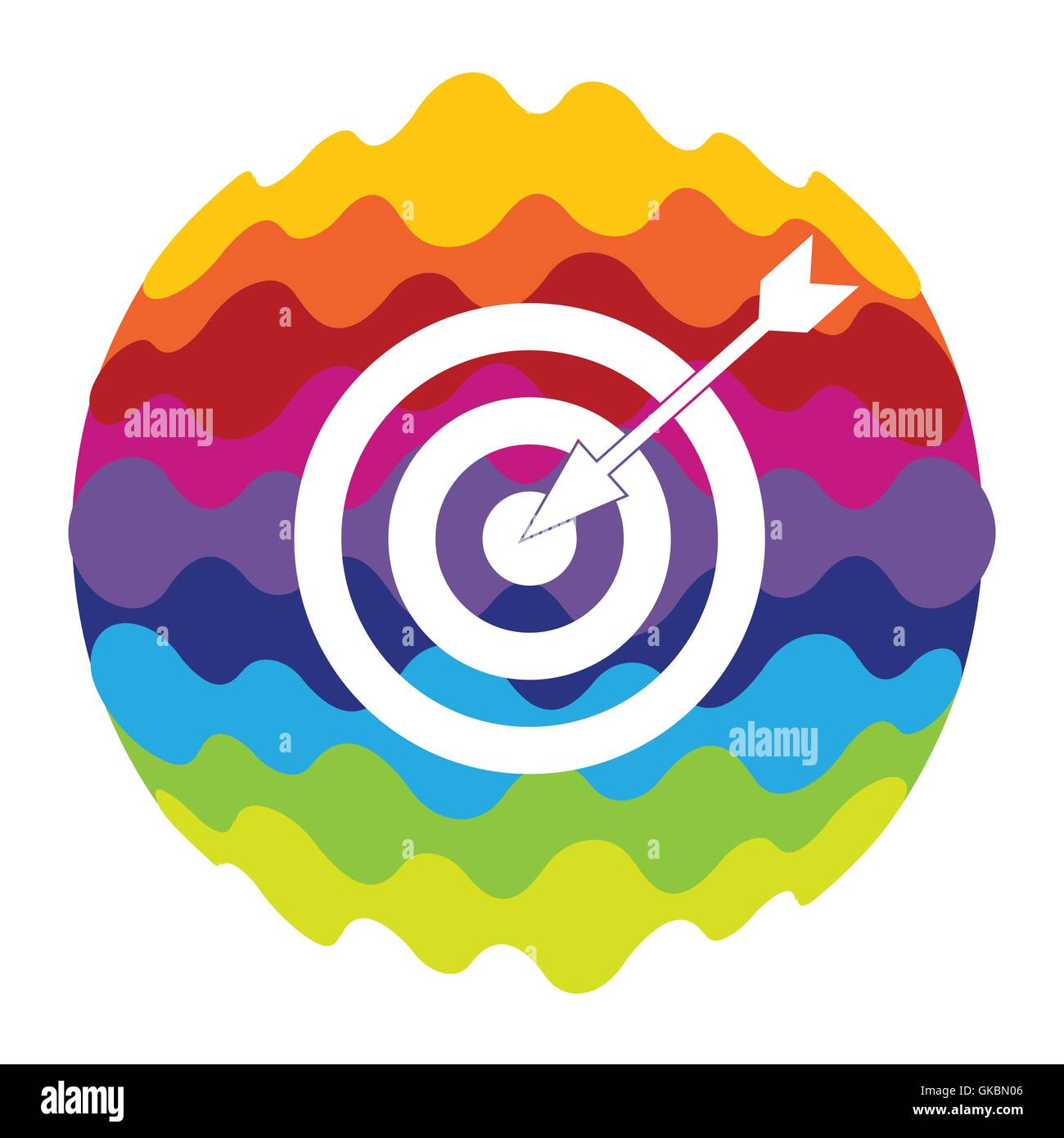 Target Rainbow Color Icon for Mobile Applications and Web Stock Vector ...