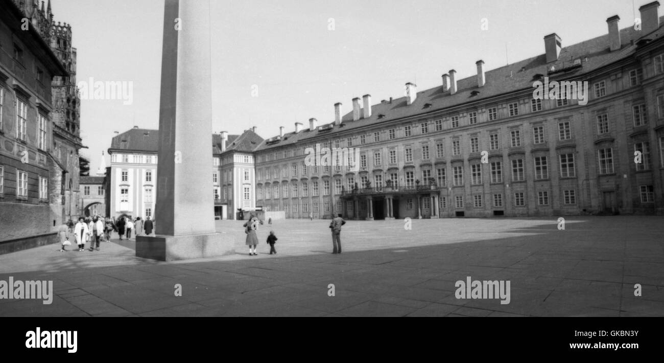 Life in a country under Communist rule. Prague 01.05.1981. Castle of ...