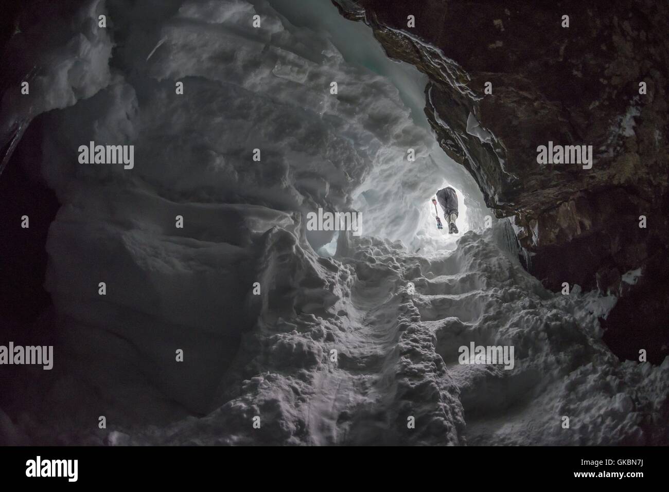 Lofthellir Lava Ice Cave Expedition - May 2016 | usage worldwide Stock ...