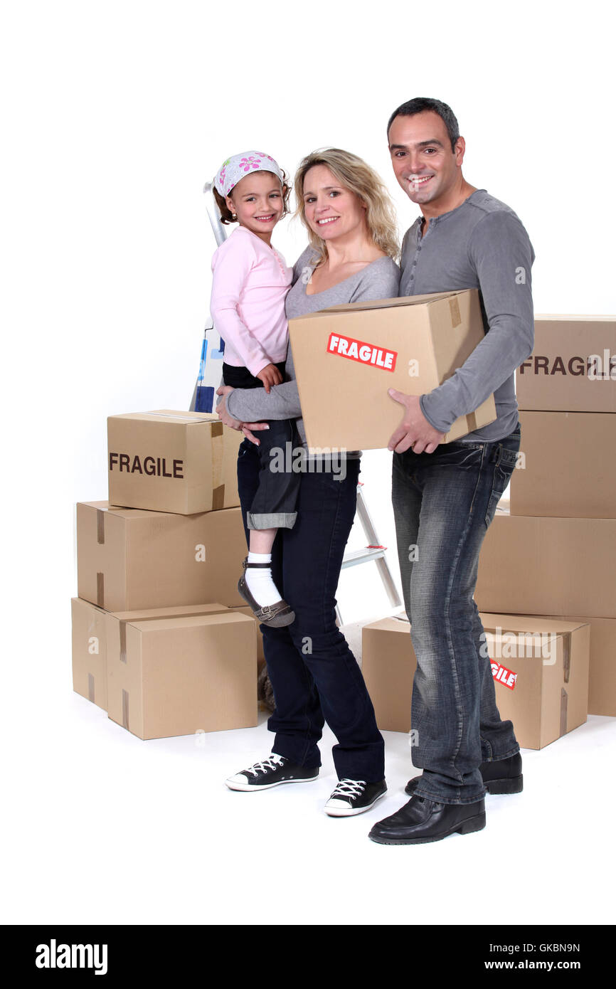 box boxes home Stock Photo - Alamy