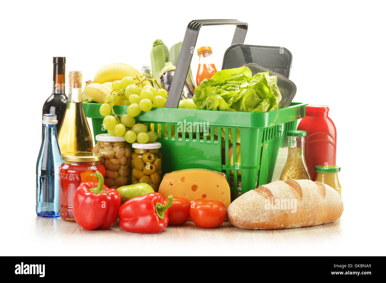 Loaf of bread with olive and tomato Cut Out Stock Images & Pictures - Alamy