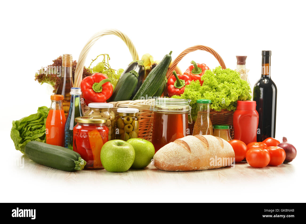 Loaf of bread with olive and tomato Cut Out Stock Images & Pictures - Alamy