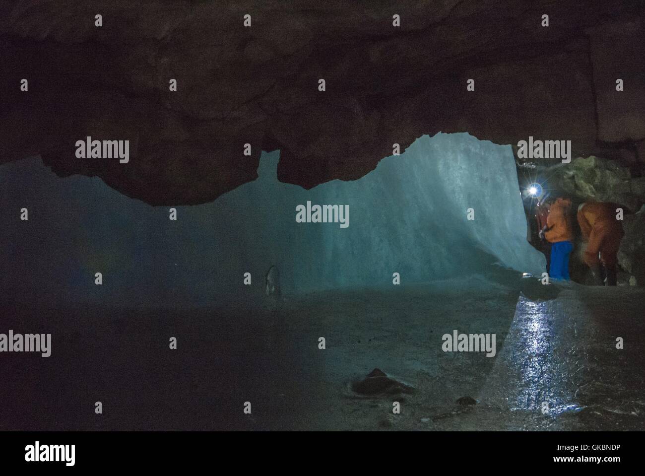 Lofthellir Lava Ice Cave Expedition - May 2016 | usage worldwide Stock ...