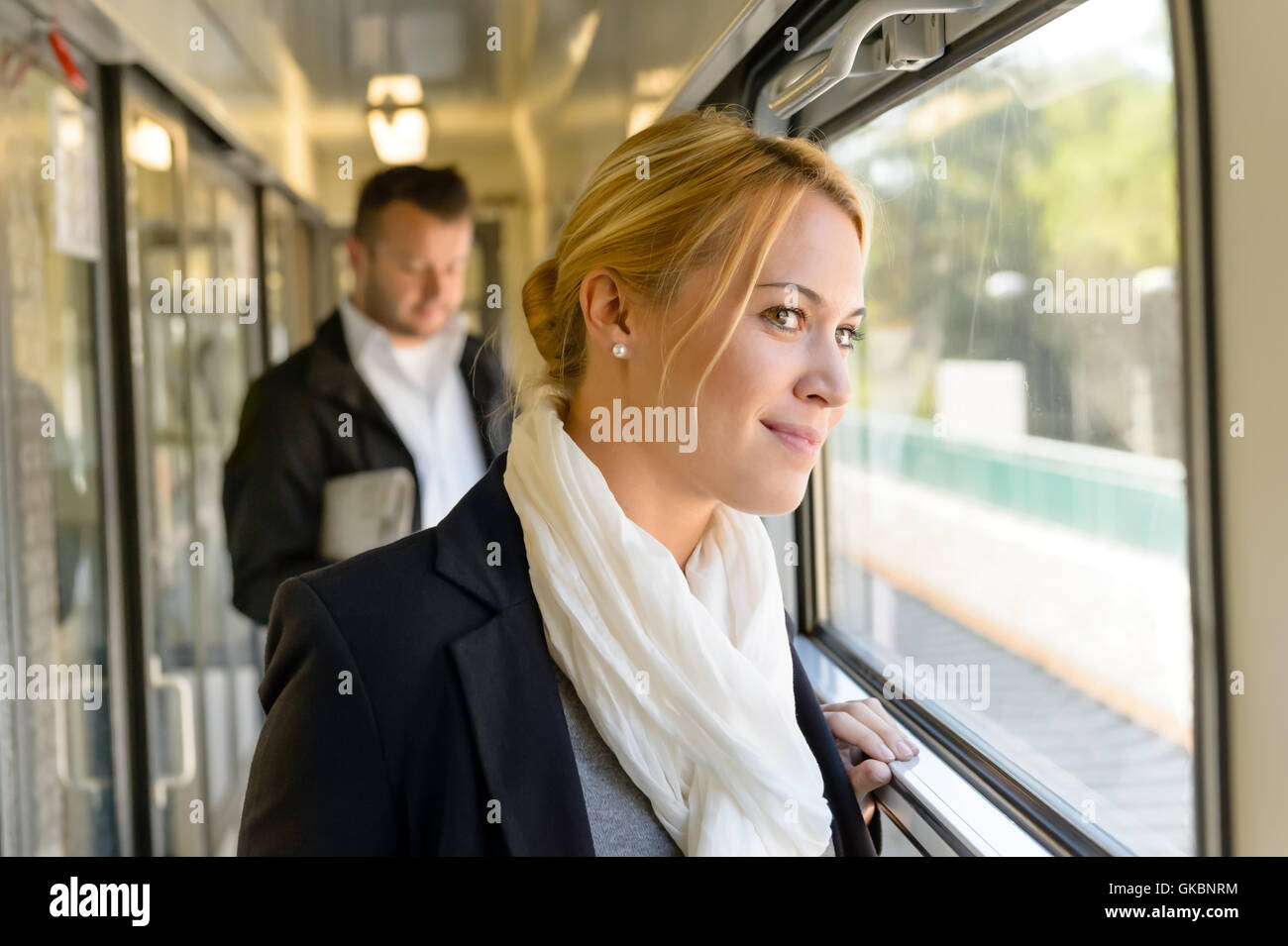 woman railway locomotive Stock Photo - Alamy