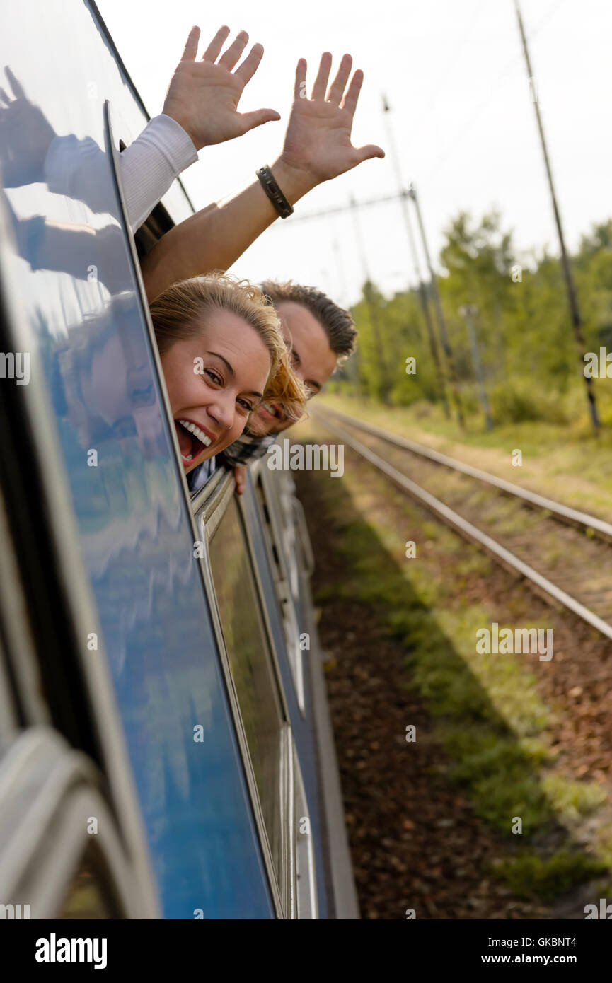 woman railway locomotive Stock Photo - Alamy