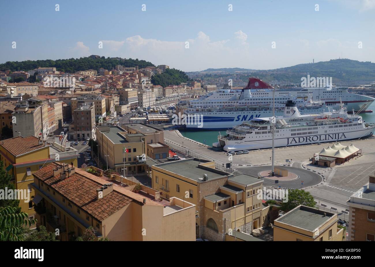Overlooking the port of Ancona | usage worldwide Stock Photo - Alamy