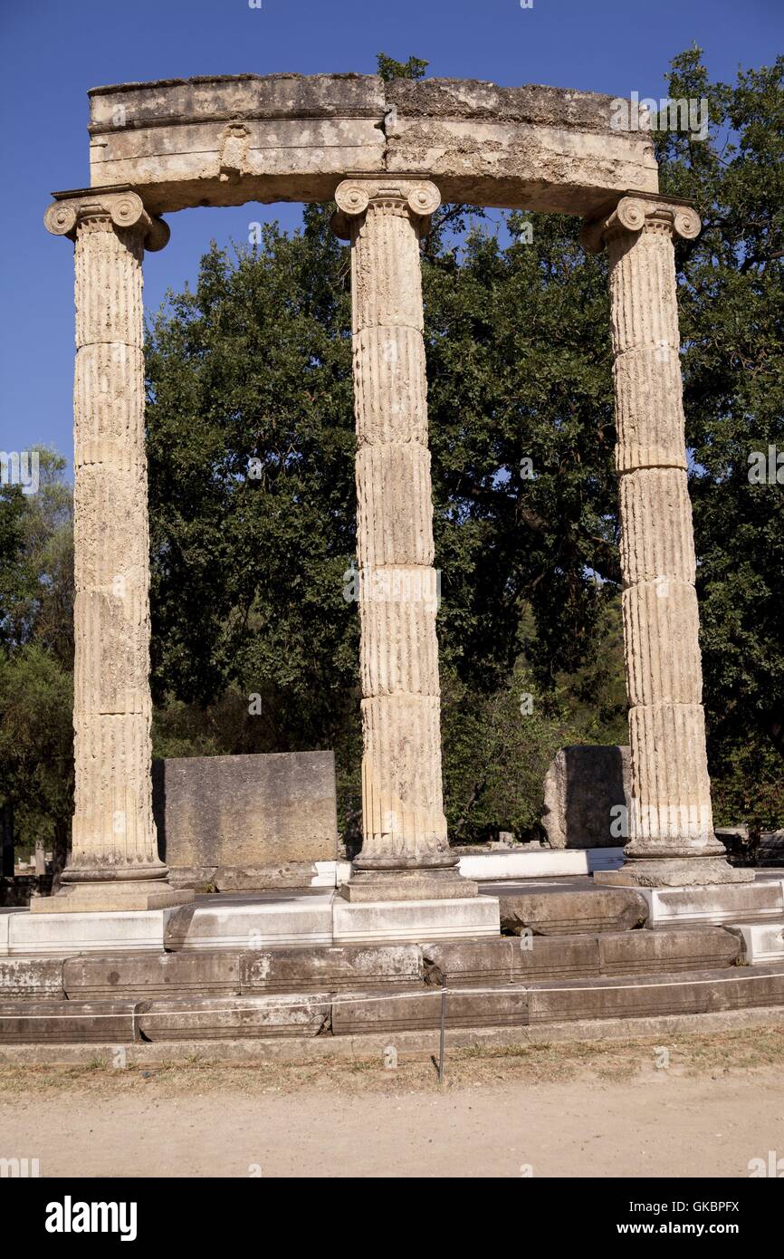 Impression of Ancient city of Olympia. Philippeion, in the Altis of ...
