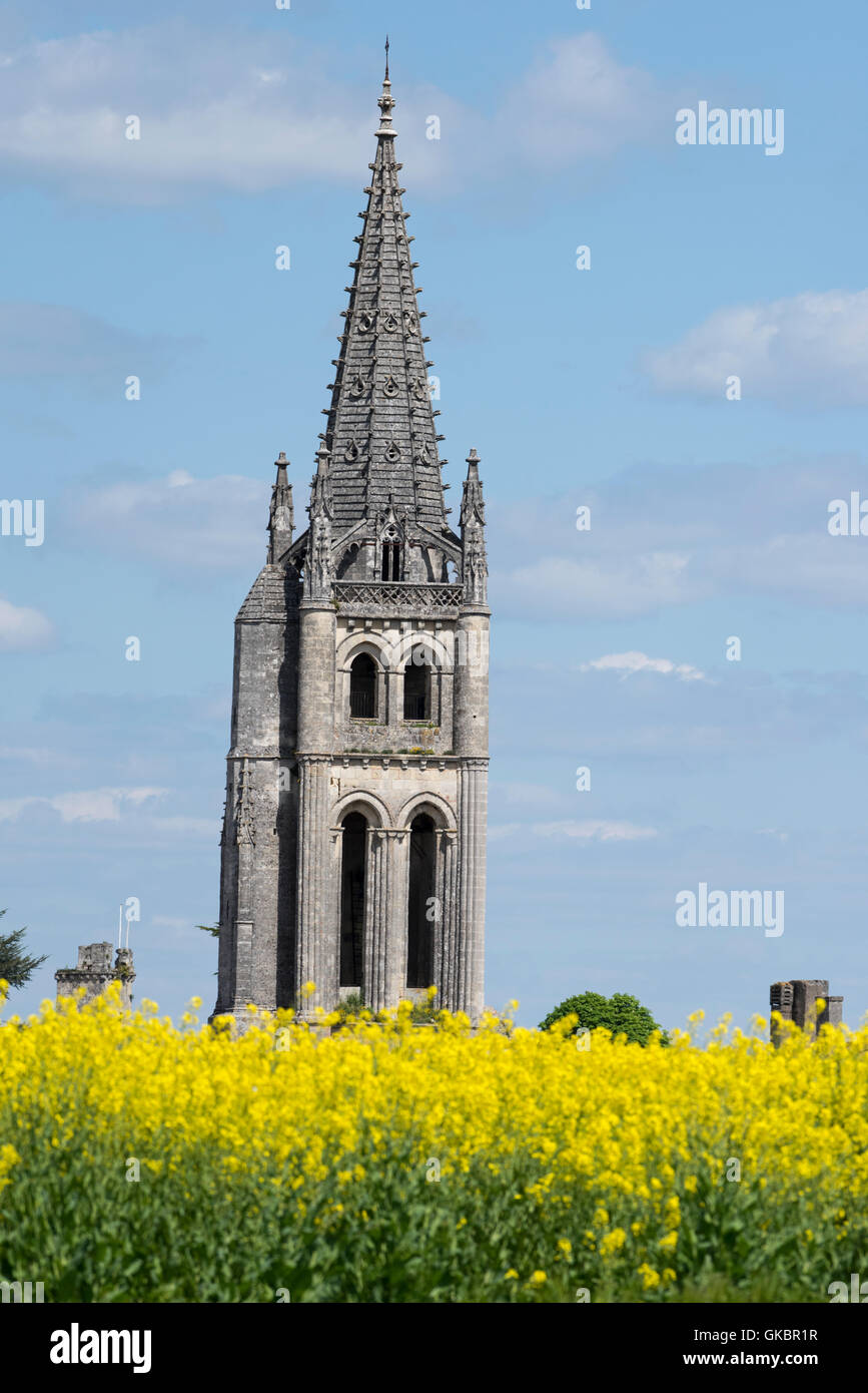 Saint-Émilion Monolithic Church tower, Saint Émilion, Gironde, France ...