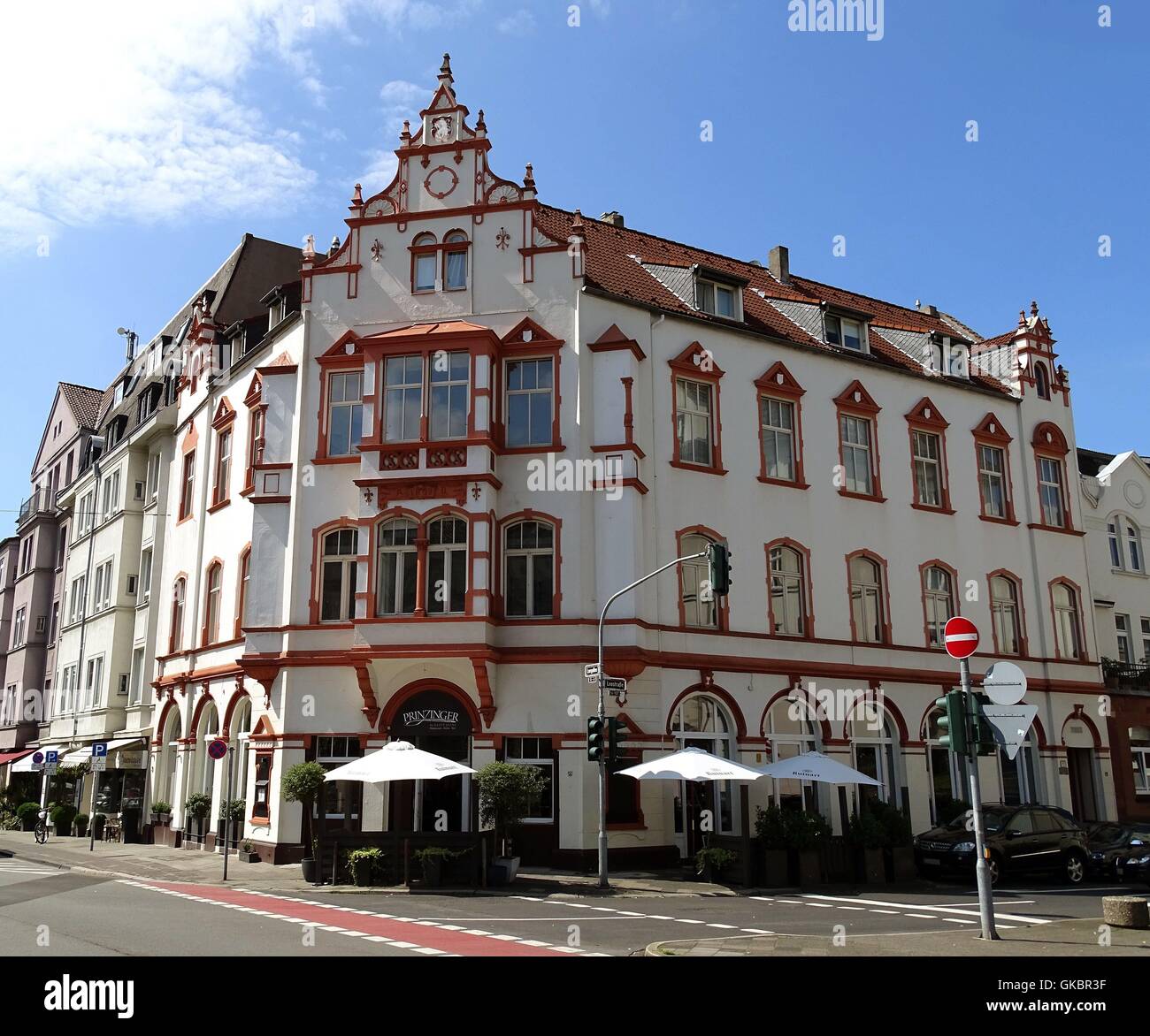 The historic Building in Oberkassel Düsseldorf with Prinzinger ...