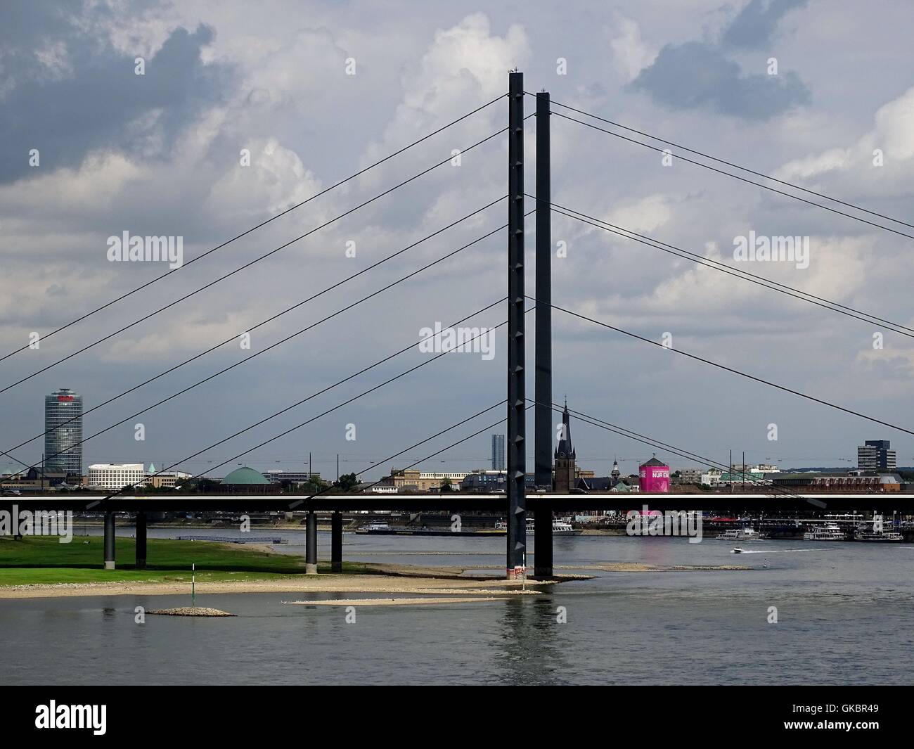 Bridge Over Rhine Dusseldorf Stock Photos & Bridge Over Rhine ...